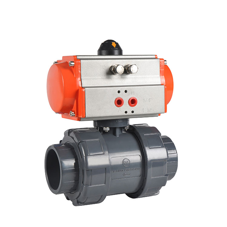 Double Union PVC Pneumatic Actuator Valve Manufacturers | COVNA Valve